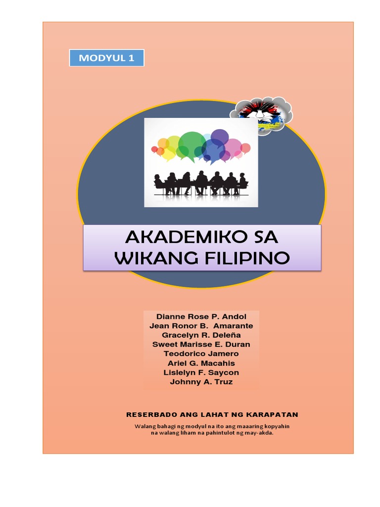 Fil 1 - Modyul 1 | PDF