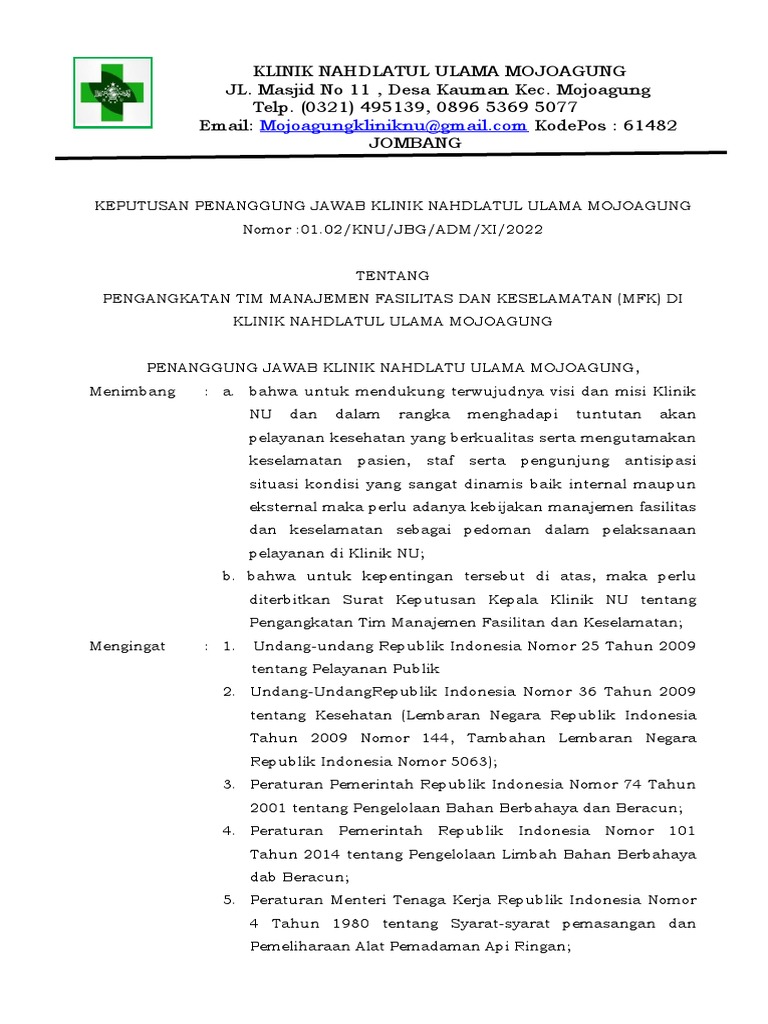 SK Pengangkatan Petugas | PDF