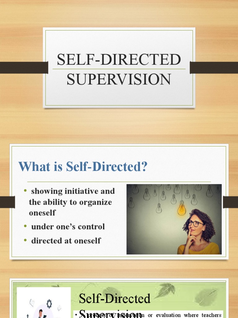 Self Directed Supervision | PDF