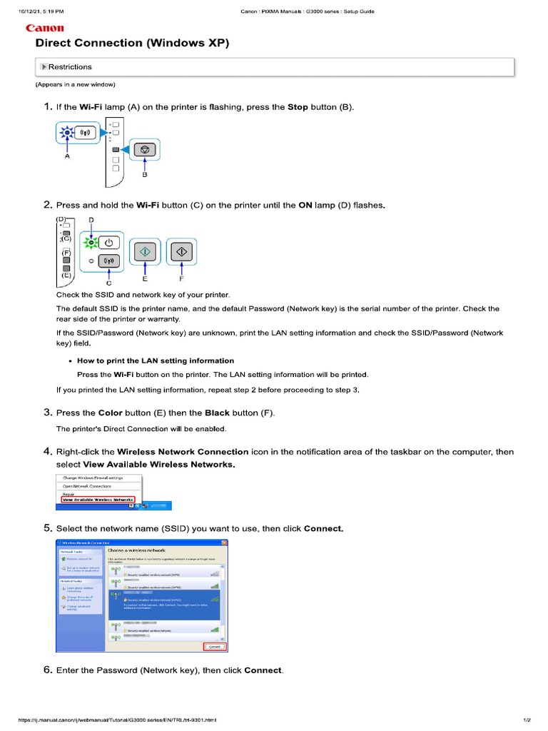 Canon - PIXMA Manuals - G3000 Series - Setup Guide | PDF
