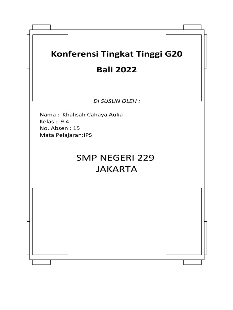 KTT G20 Bali | PDF