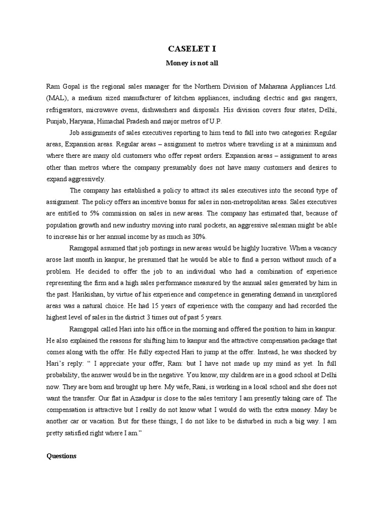 01 Caselets | PDF | Used Car | Sales