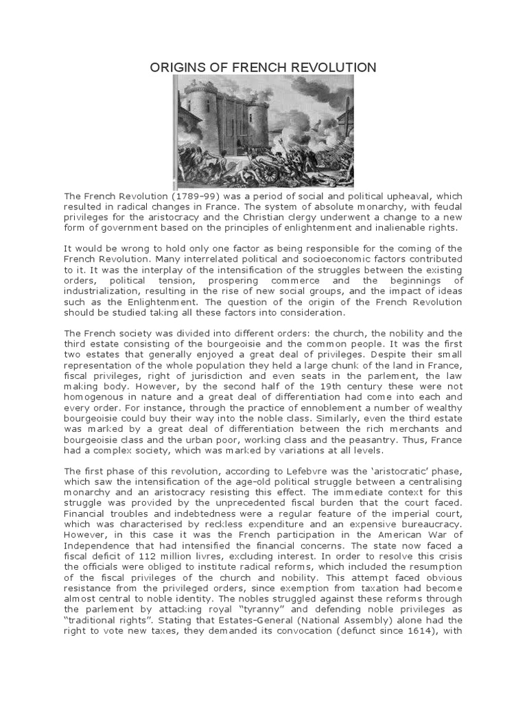 Social and Political Origins of Revolution | PDF | Age Of Enlightenment ...