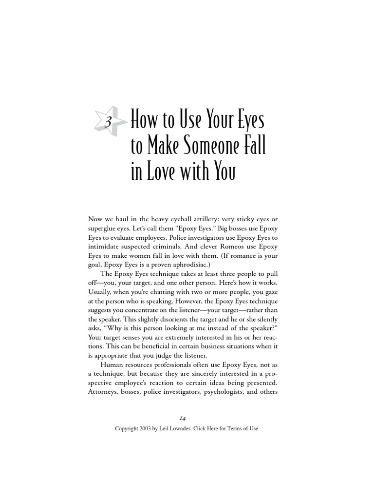 How To Use Your Eyes To Make Someone Fall in | PDF