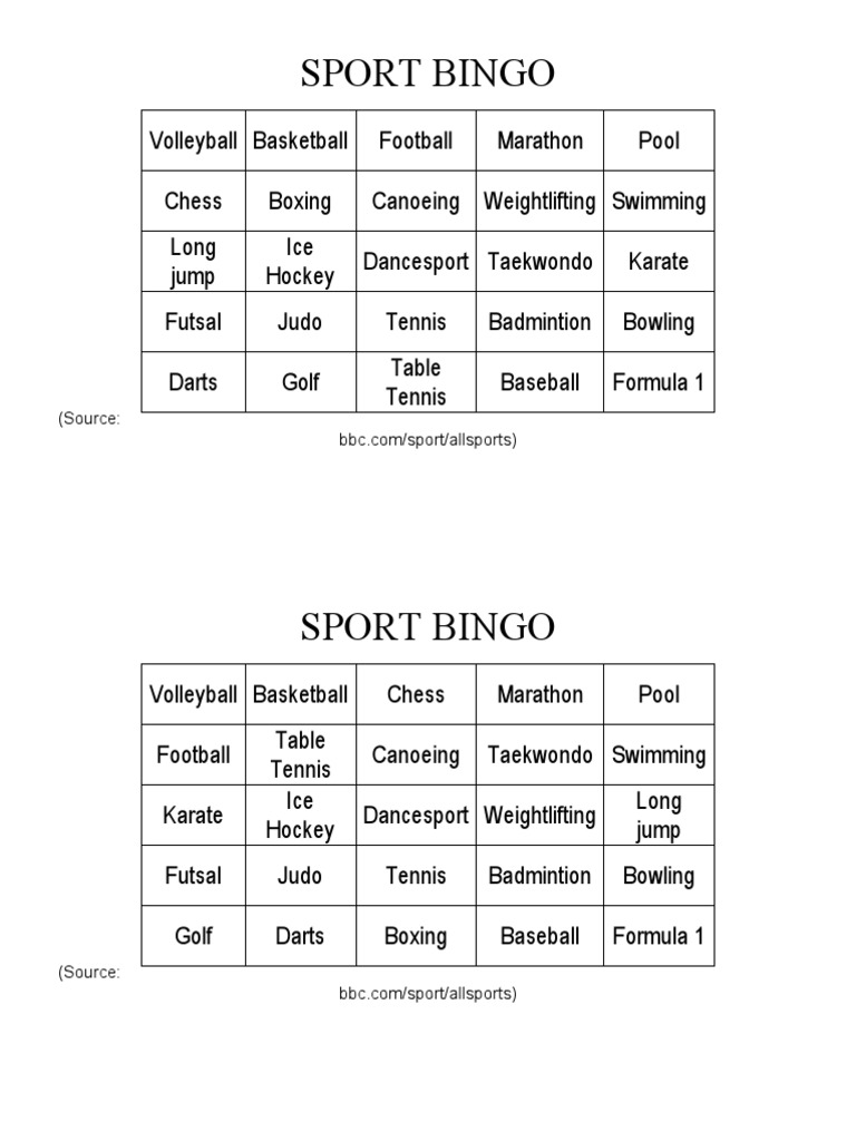 Bingo Sport | PDF