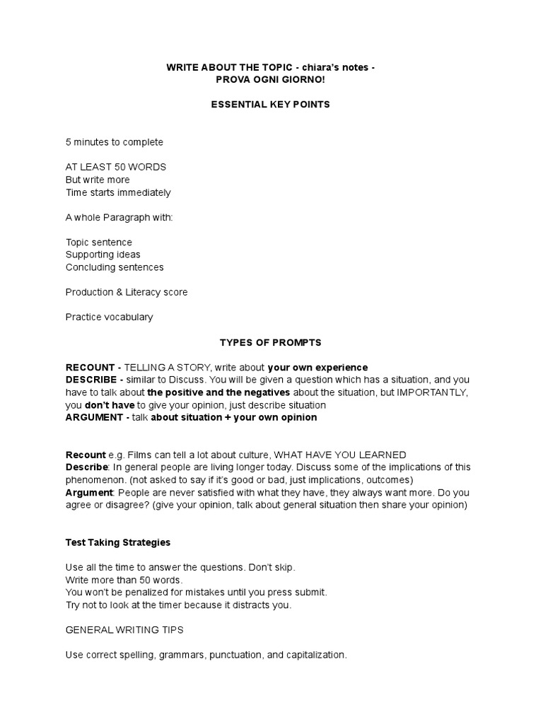 WRITE ABOUT THE TOPIC + WRITE ABOUT THE PHOTO - Duolingo Important ...