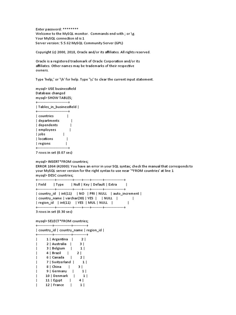 Database Practice Three Pdf Application Software Computer Programming 3689