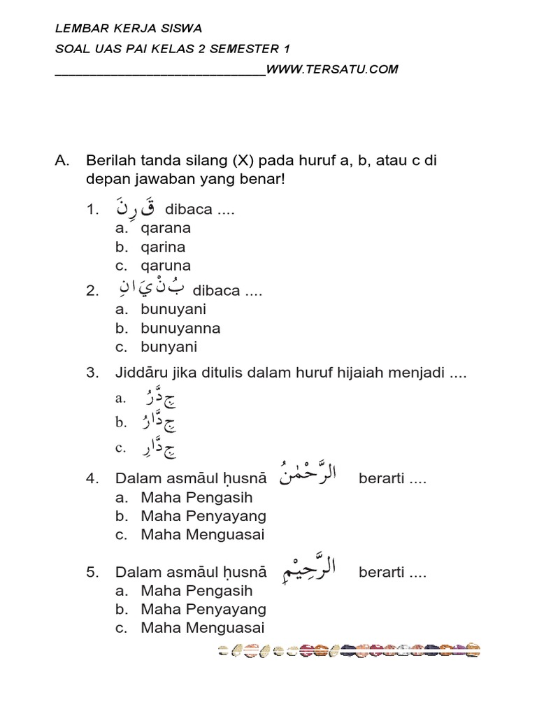 Soal PAI Kelas 2 SD PDF | PDF