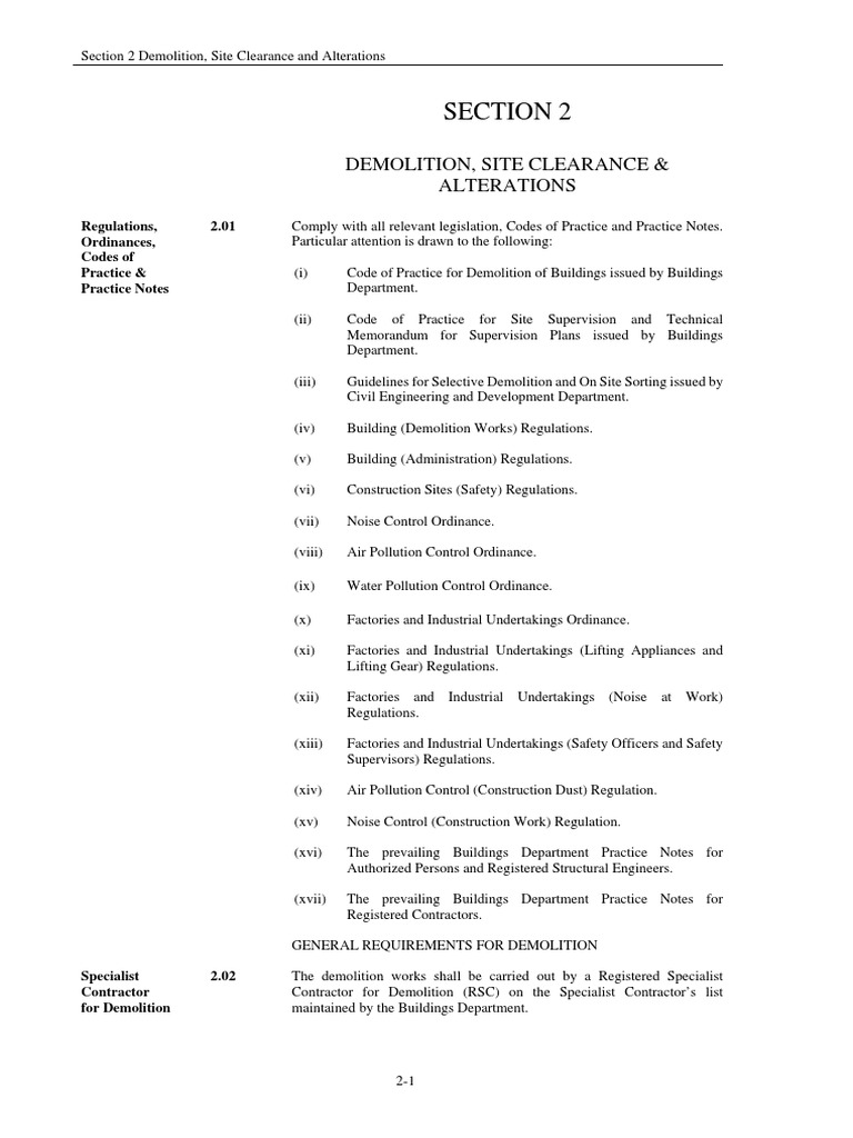 Demolition & Site Clearance Guidelines | PDF | Computers