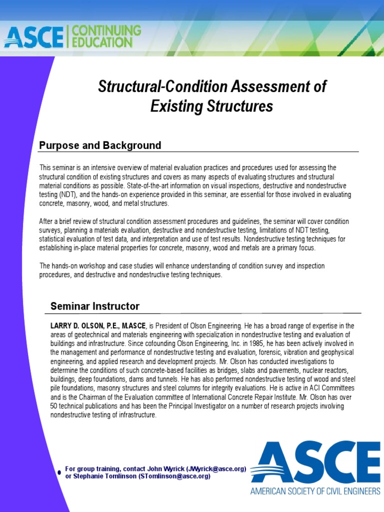 Structural Condition Assessment Existing Structures Pdf