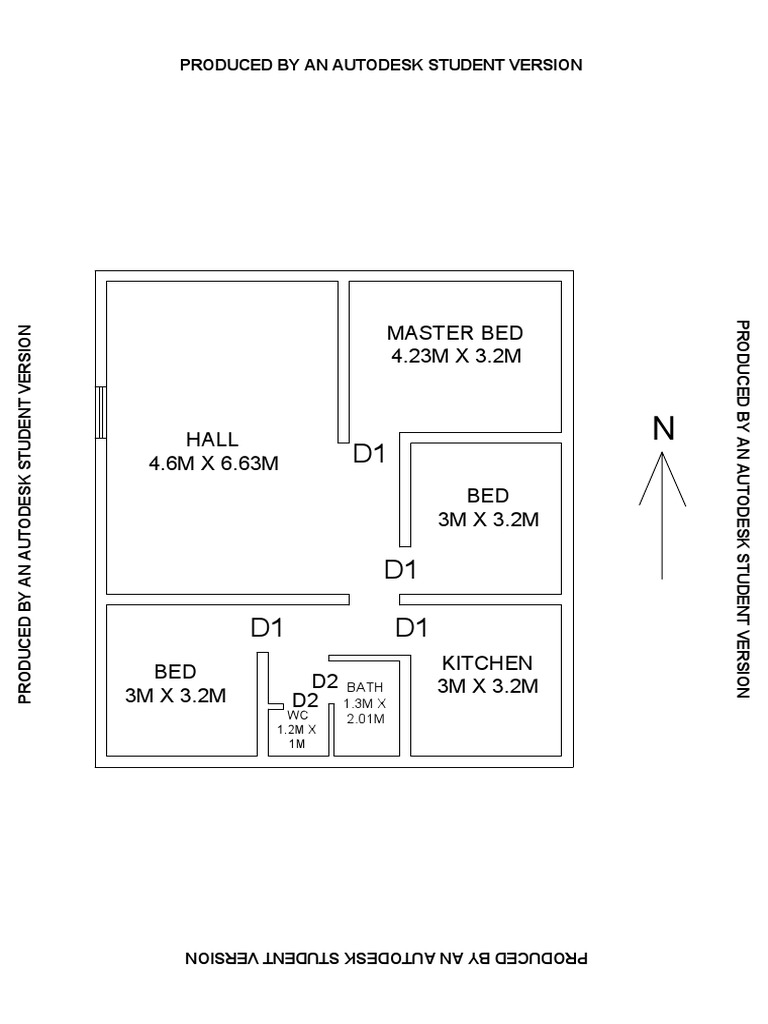 3 BHK Developed Plan 1-Model | PDF