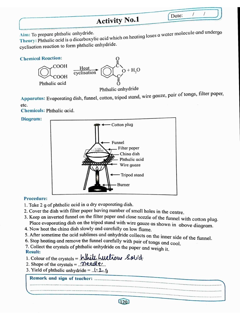 Chemistry Activity Sheet | PDF