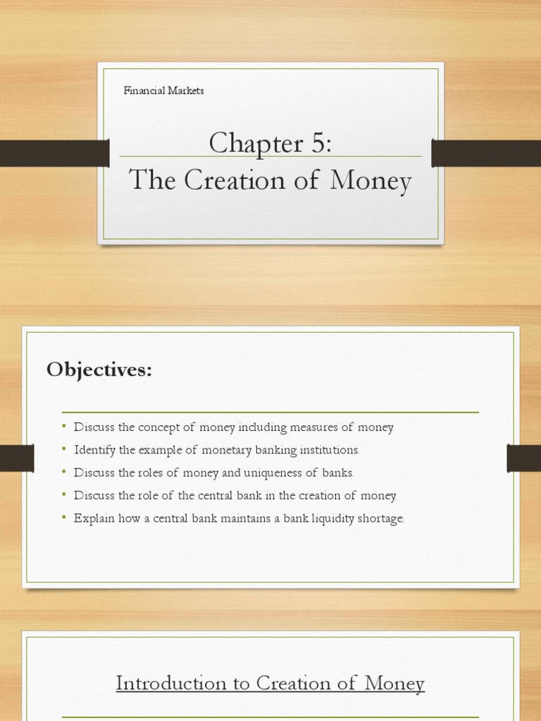Chapter 5 The Creation of Money | PDF | Money | Money Supply