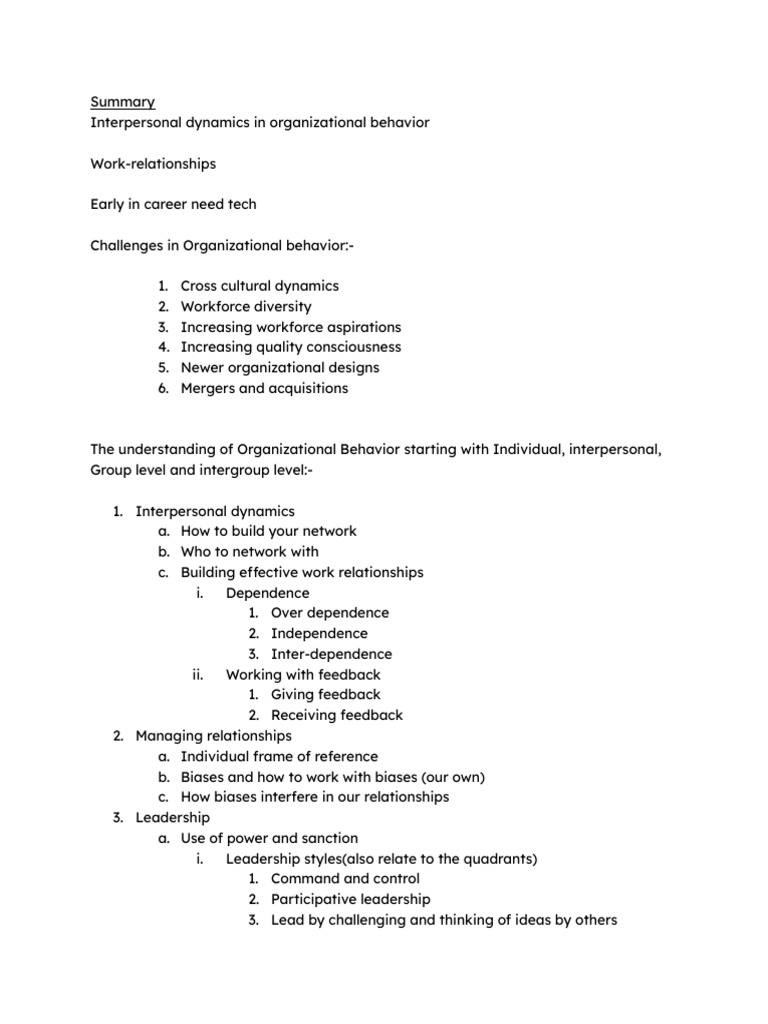OB - Notes-Organization Structure-Part-1 | PDF