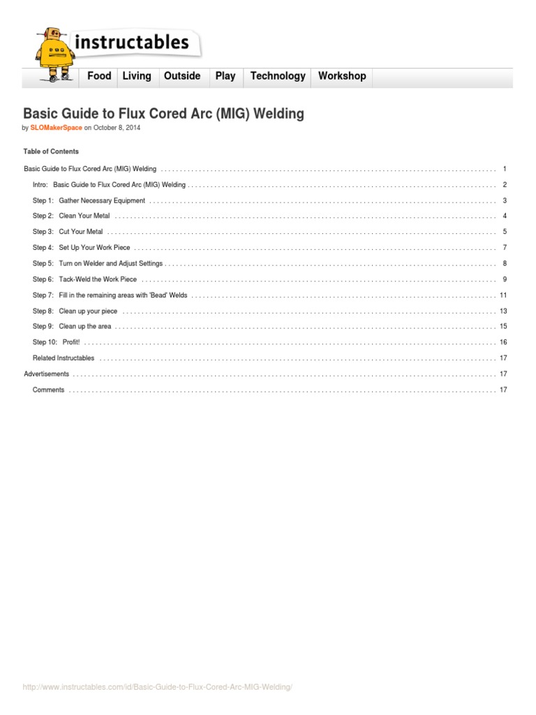 Basic Guide To Flux Cored Arc MIG Welding | PDF | Welding | Construction