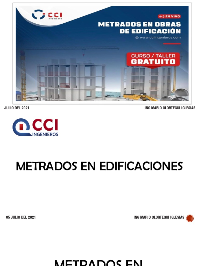 Sesion 01 - Metrados | PDF | Albañilería | Hormigón