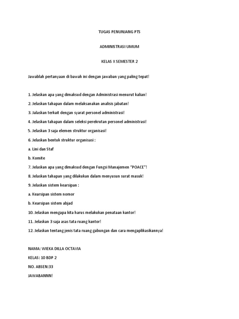 33 - Wieka Dilla Octavia - XBDP2 - Penunjang Uts | PDF