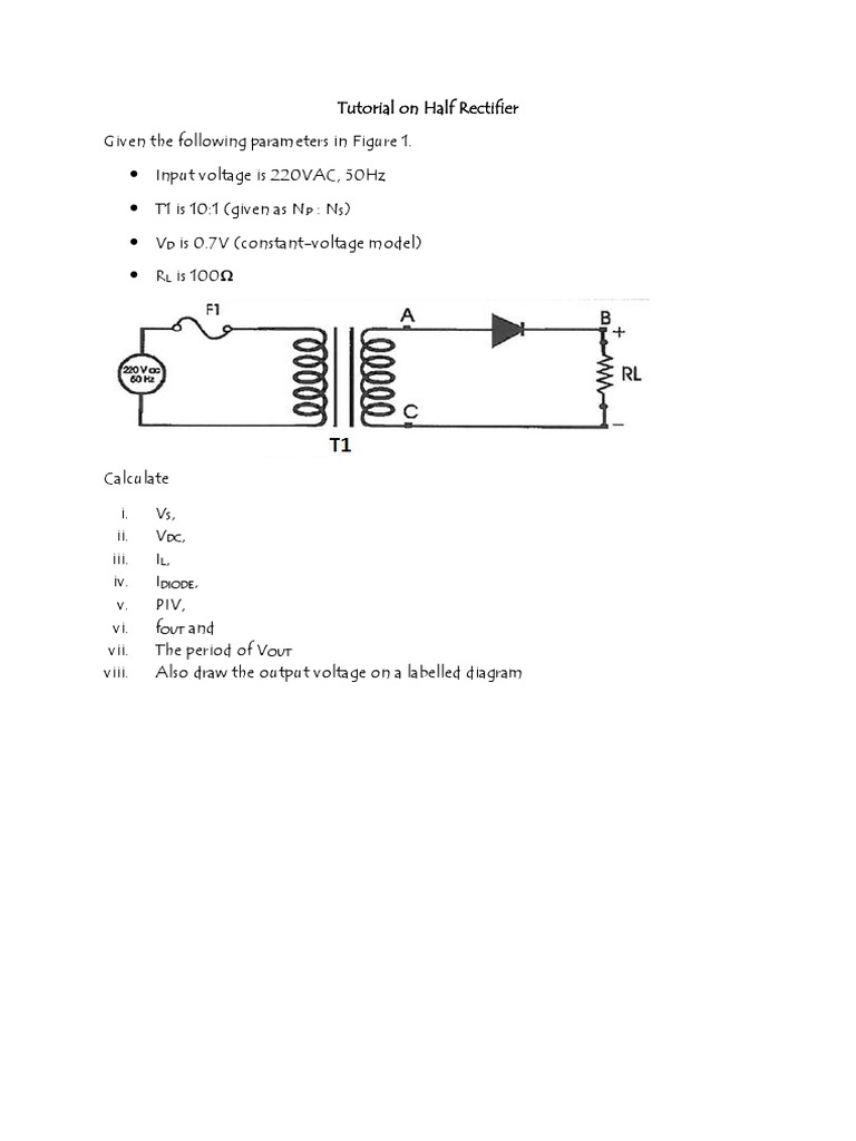 Half-Wave Rectifier (Unfiltered) | PDF | Teaching Methods & Materials | Science & Mathematics