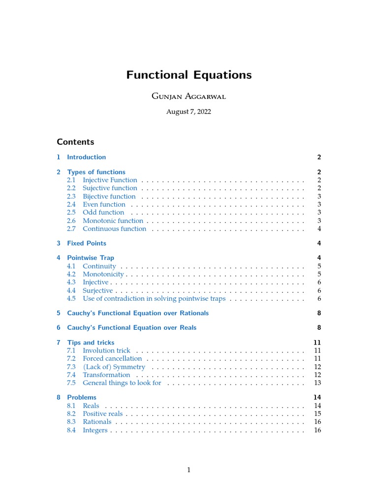 Functional Equations Handout 2 | PDF | Function (Mathematics) | Set (Mathematics)