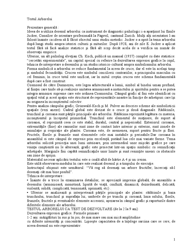 Testul Arborelui | PDF