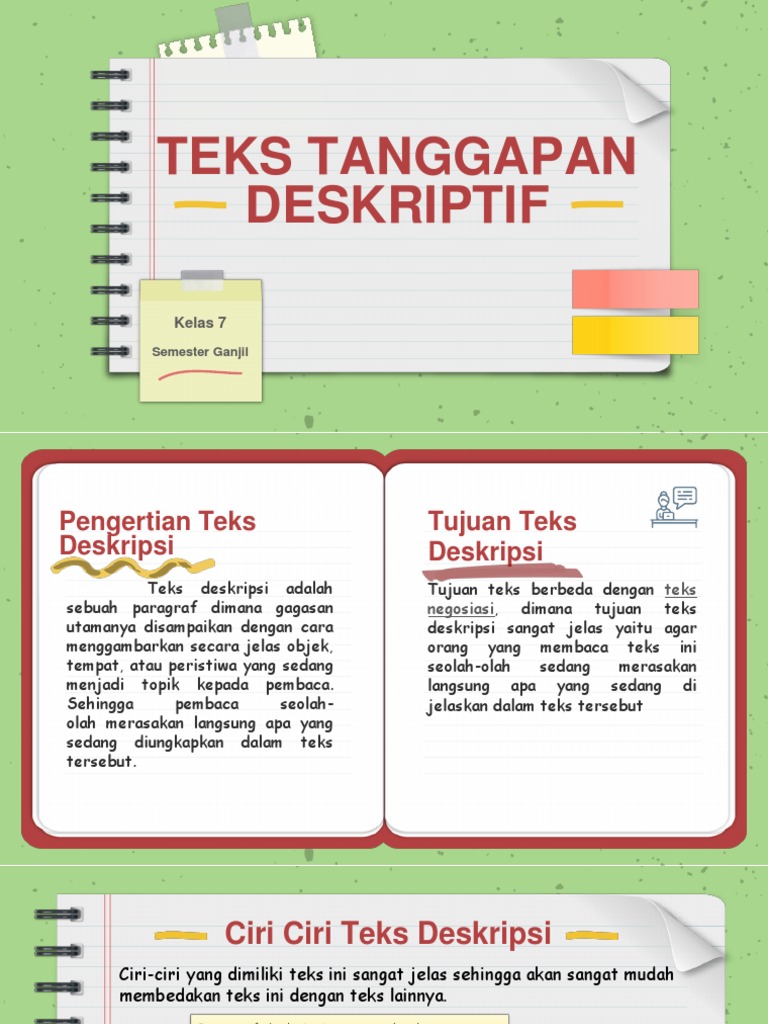 Teks Tanggapan Deskriptif 1 | PDF | Karier & Perkembangan | Seni & Disiplin Bahasa
