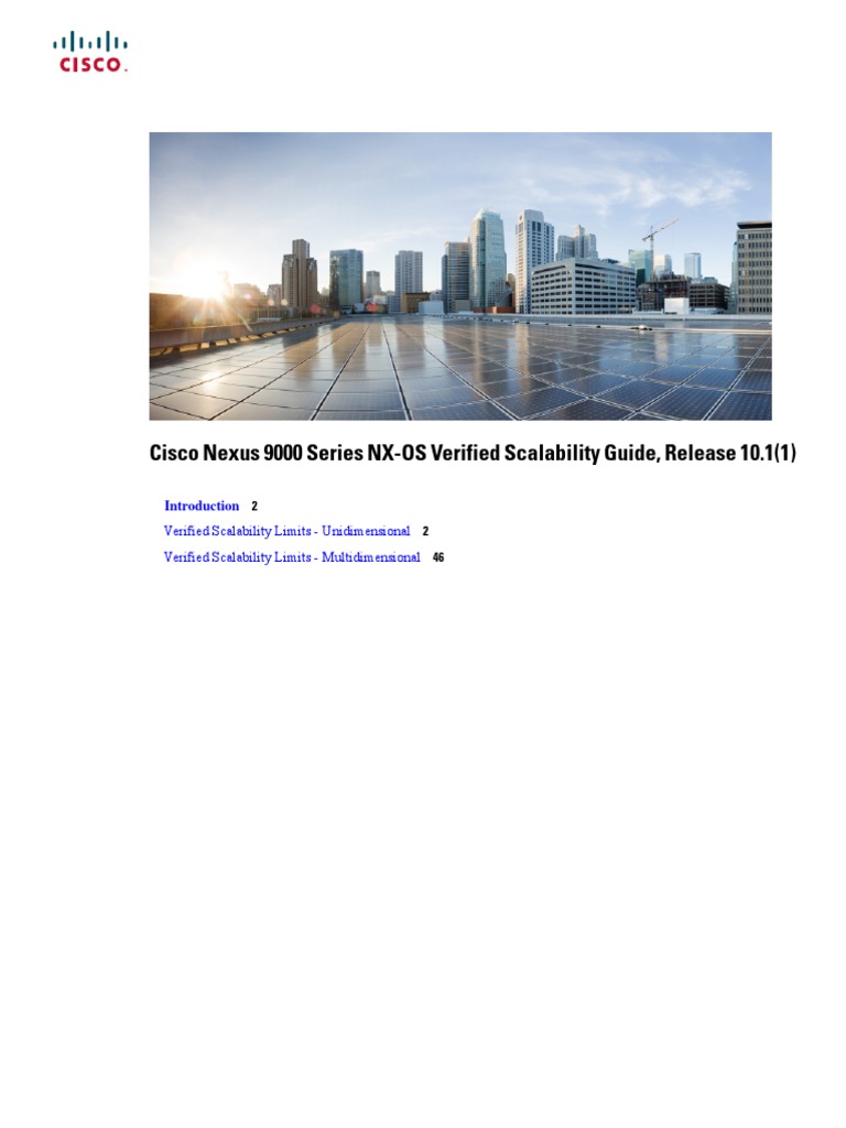 Cisco Nexus 9000 Series NX-OS Verified Scalability Guide, Release 10.1 | PDF
