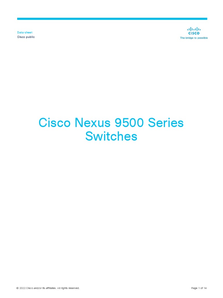 Nexus 9500 Series Switches Data Sheet | PDF | Network Switch | Data ...