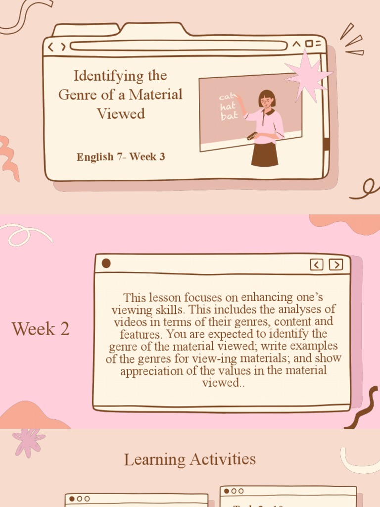 Identifying The Genre of A Material Viewed | PDF | Internet | Communication