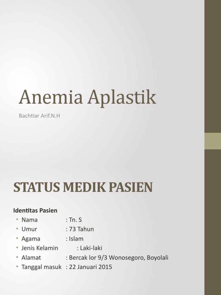 Anemia Aplastik | PDF