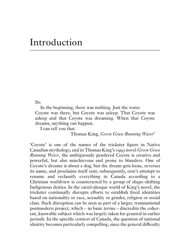 Exploring Canadian Literary Identity | PDF | Provinces And Territories ...