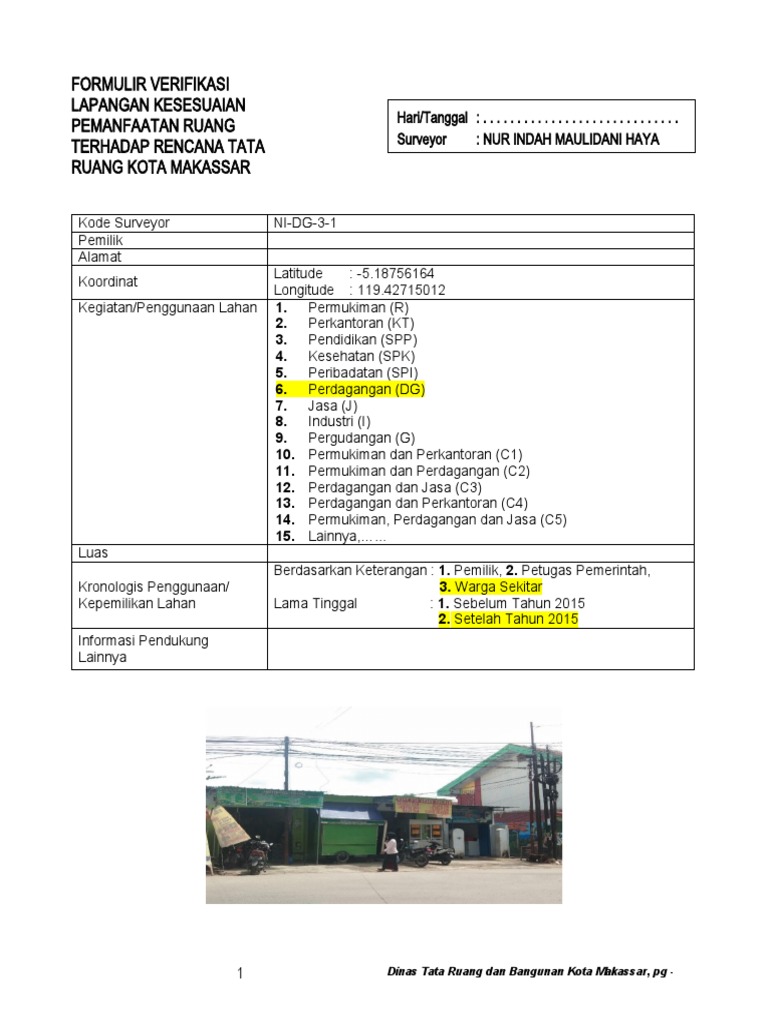 Contoh FORMULIR VERIFIKASI | PDF