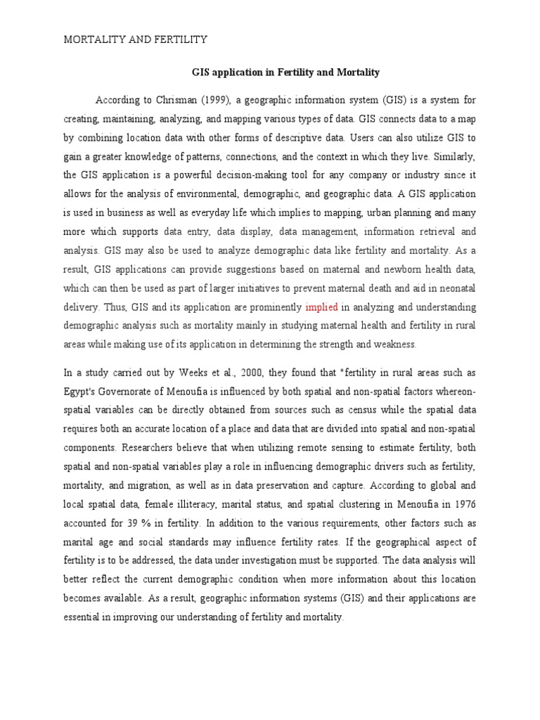 GIS Group Assignment | PDF | Social Science