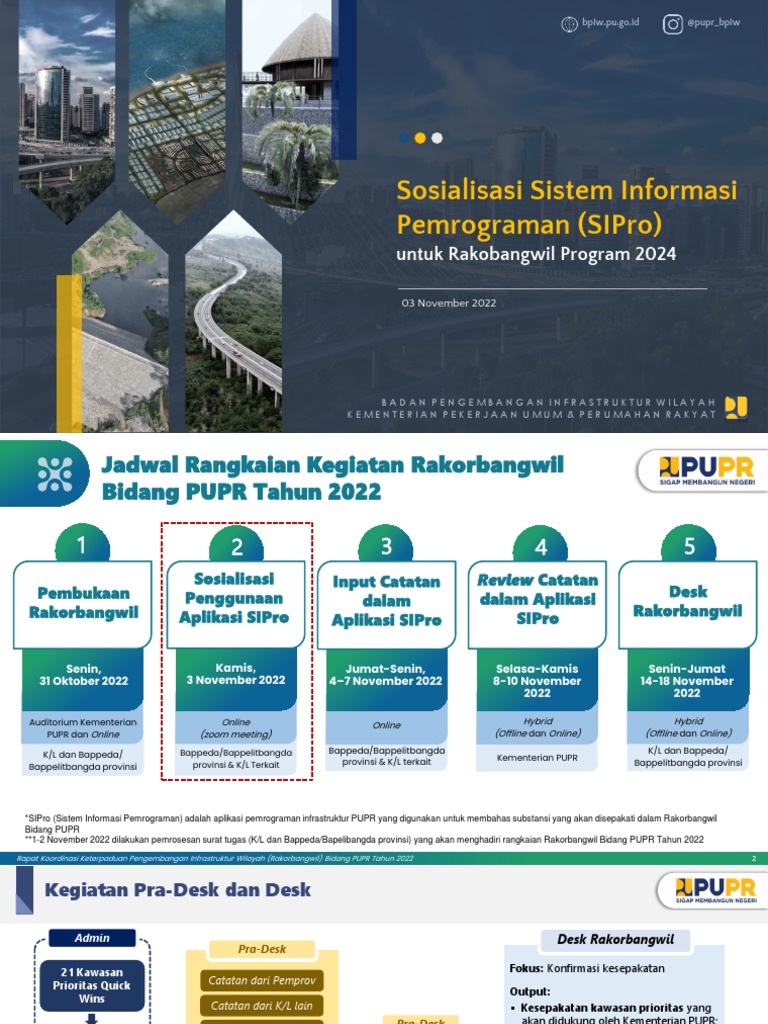 Sosialisasi SIPro-Pemprov Dan KL | PDF