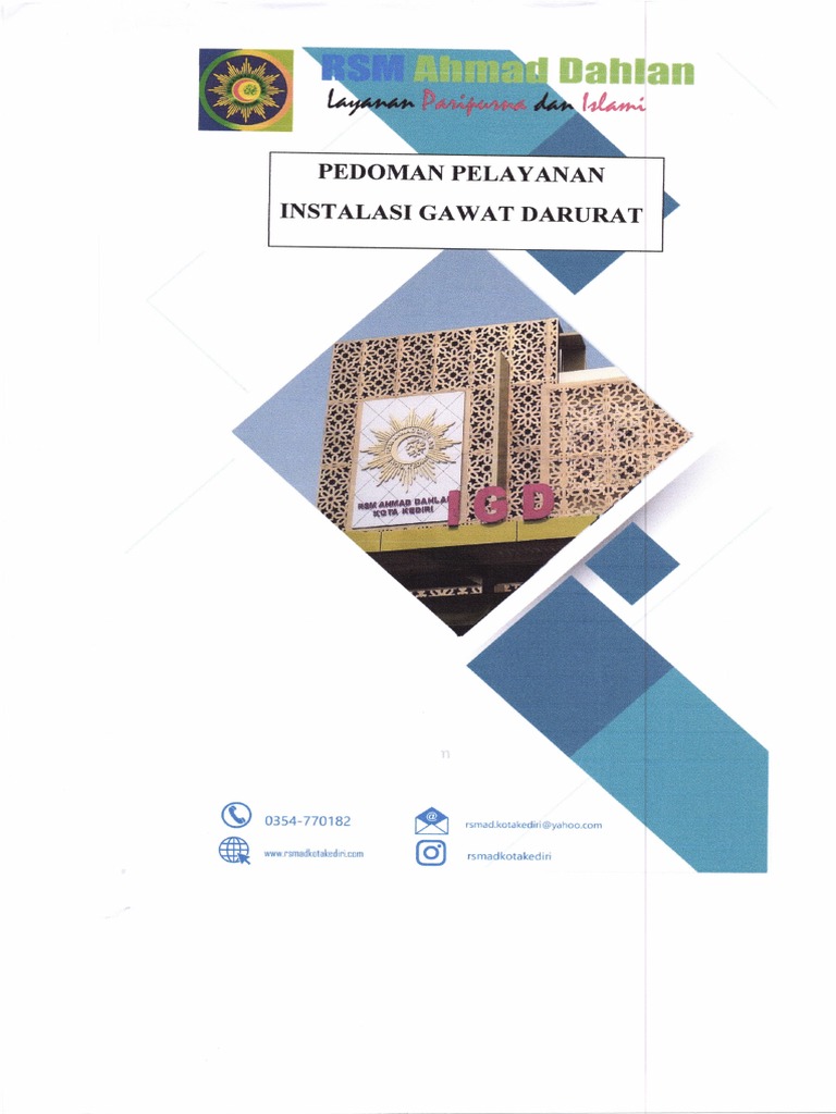 Pedoman IGD RSM Ahmad Dahlan Kediri | PDF