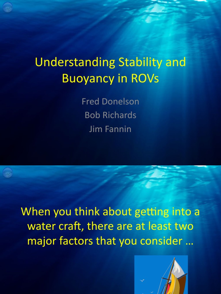 Stability and Buoyancy in Rovs | PDF