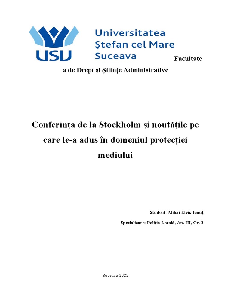 Referat Protectia Mediului | PDF