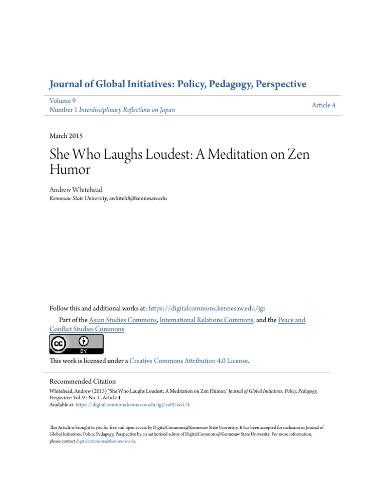 She Who Laughs Loudest - A Meditation On Zen Humor | PDF | Zen