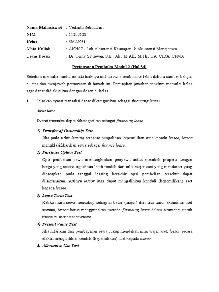 Tugas AKH07 - Pertanyaan Pembuka Dan Penutup Modul 2 | PDF