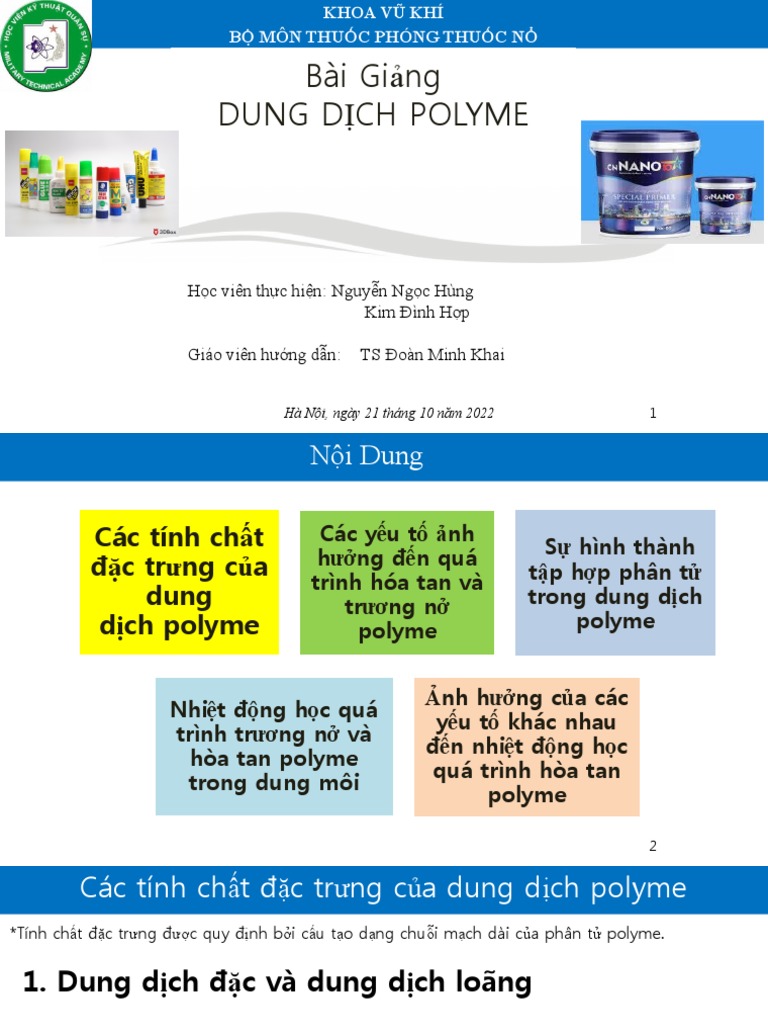 Dung dịch polyme | PDF