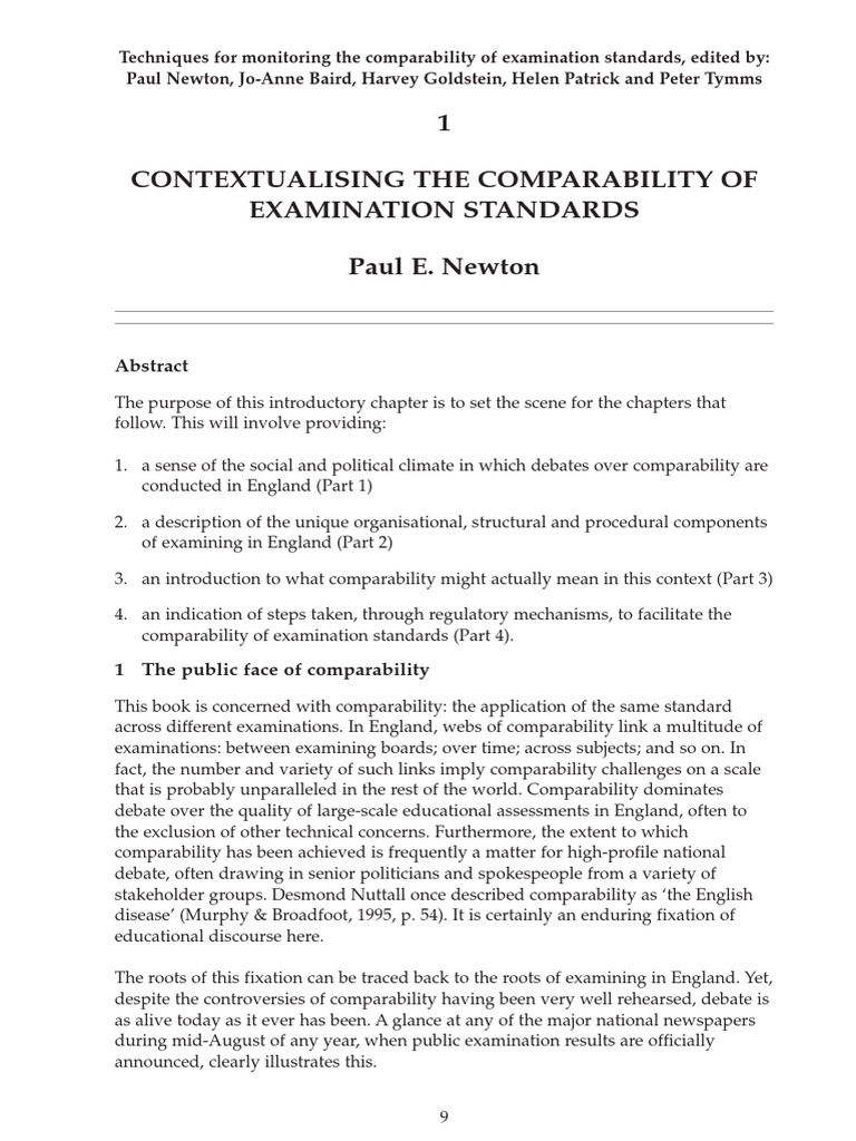 2007 Comparability Exam Standards C Chapter1 | PDF | Gce Advanced Level ...