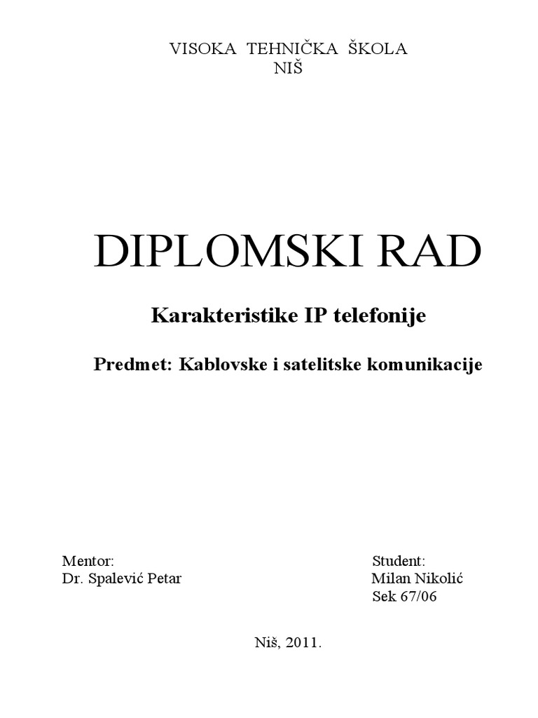 Karakteristike IP Telefonije | PDF