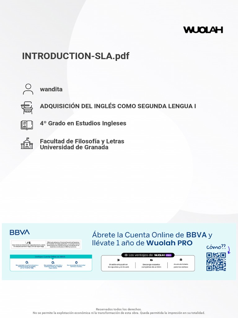 Introduction Sla | PDF | Second Language | Linguistics