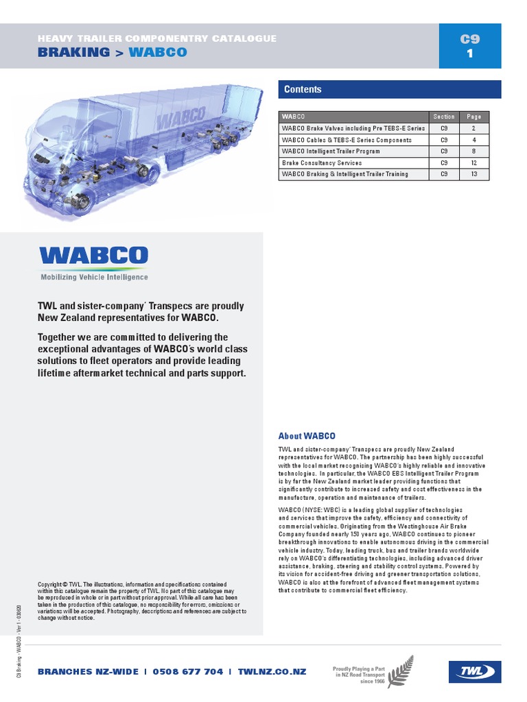C9 Braking - WABCO - Ver 1 - 030620 | PDF