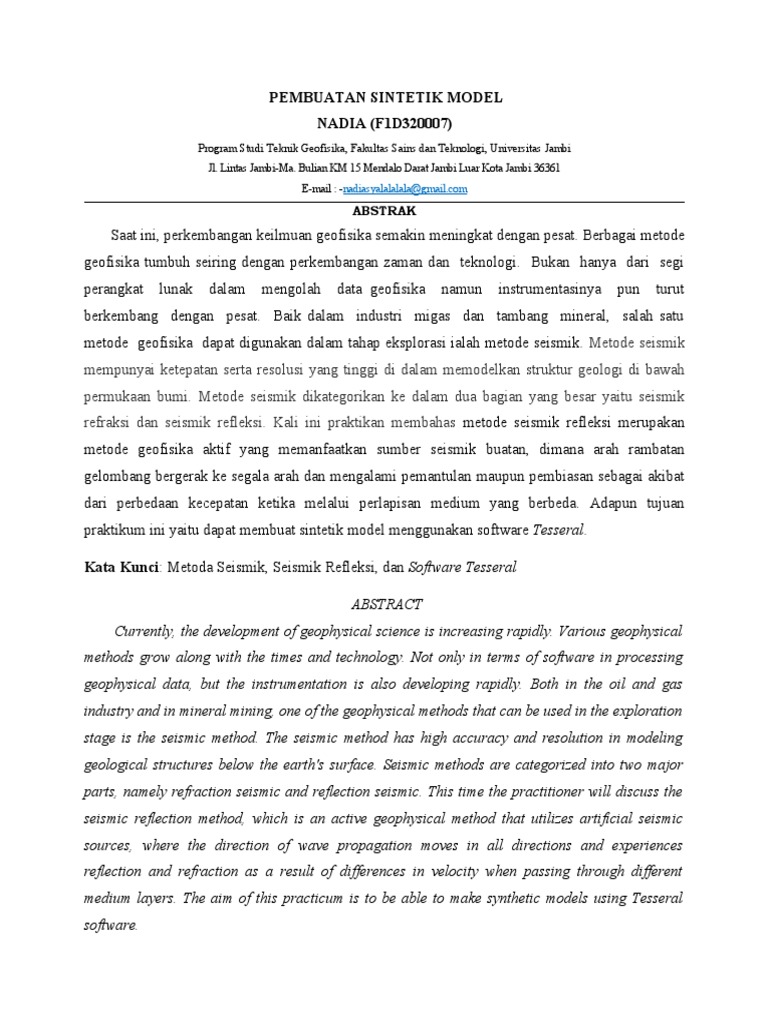Lap 1 Prak Seismik | PDF