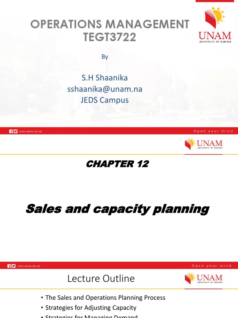 Sales and Capacity Planning | PDF