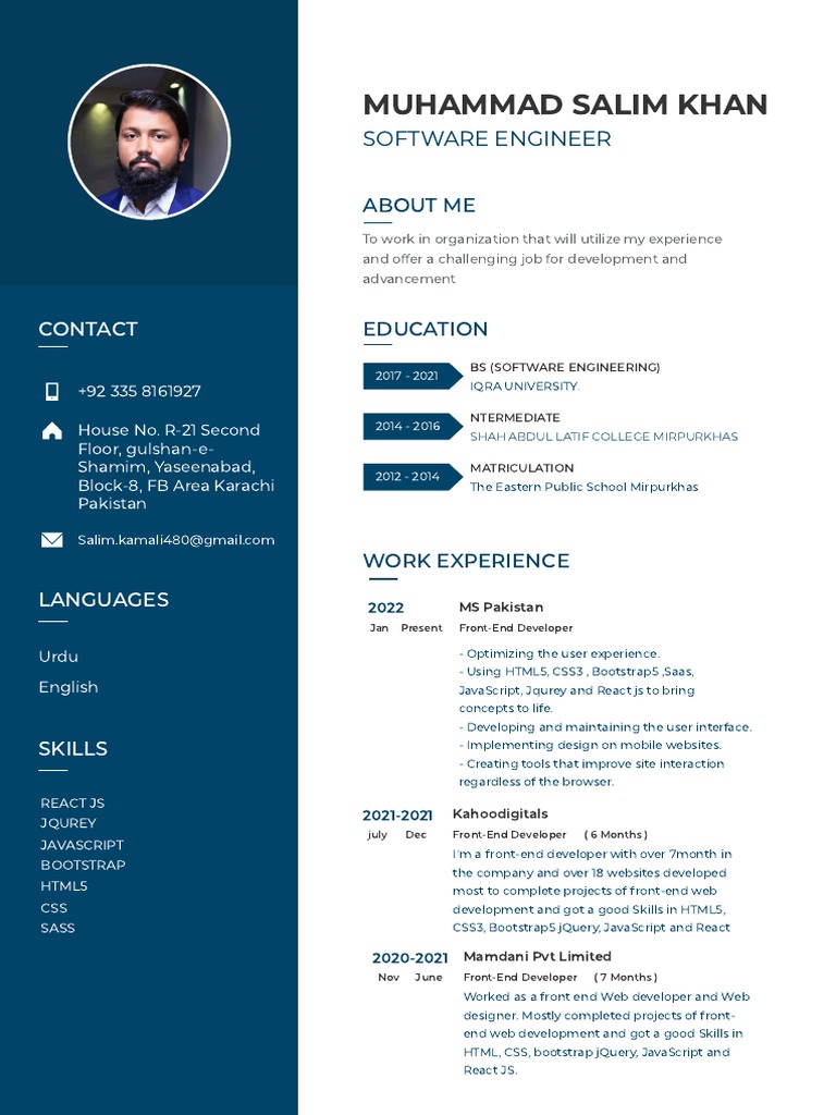 Frontend Developer | PDF | Bootstrap (Front End Framework) | J Query