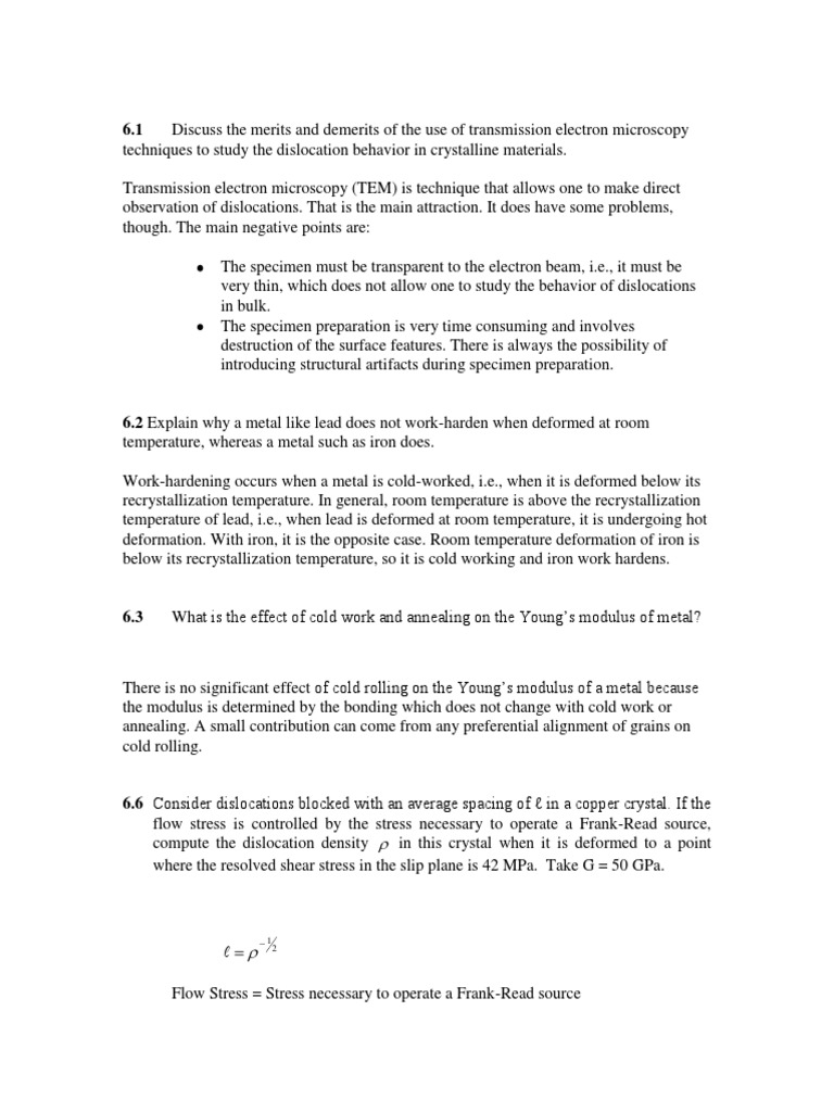 Chapter 6 | PDF | Plasticity (Physics) | Dislocation