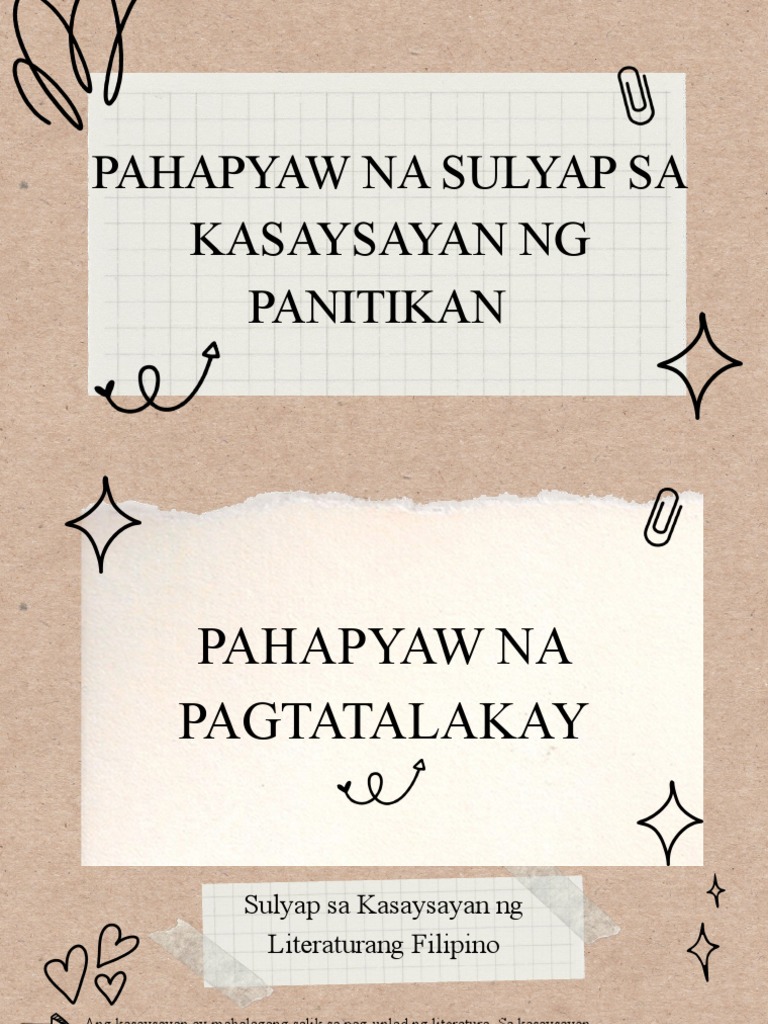 Pahapyaw Na Sulyap Sa Kasaysayan NG Panitikan | PDF