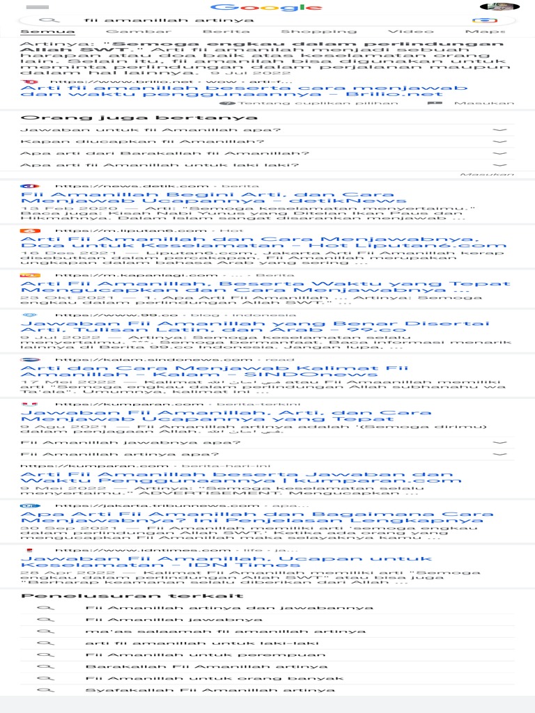 Fii Amanillah Artinya - Penelusuran Google | PDF