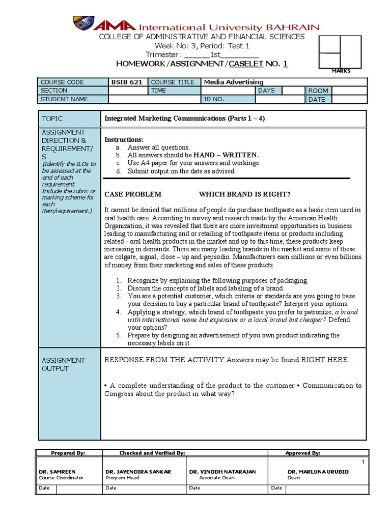 BSIB 621 HWAC 1 Case 1 | PDF